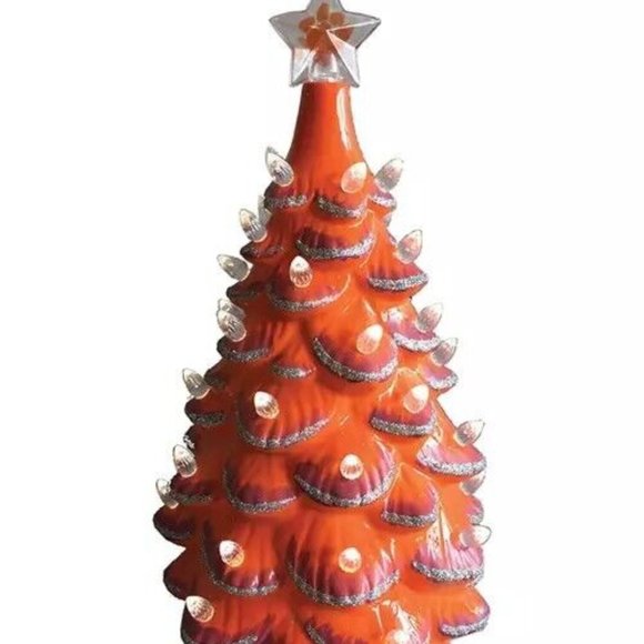 Santa's Workshop | Holiday | Ncaa Clemson Tigers 4 Inch Ceramic Tree ...
